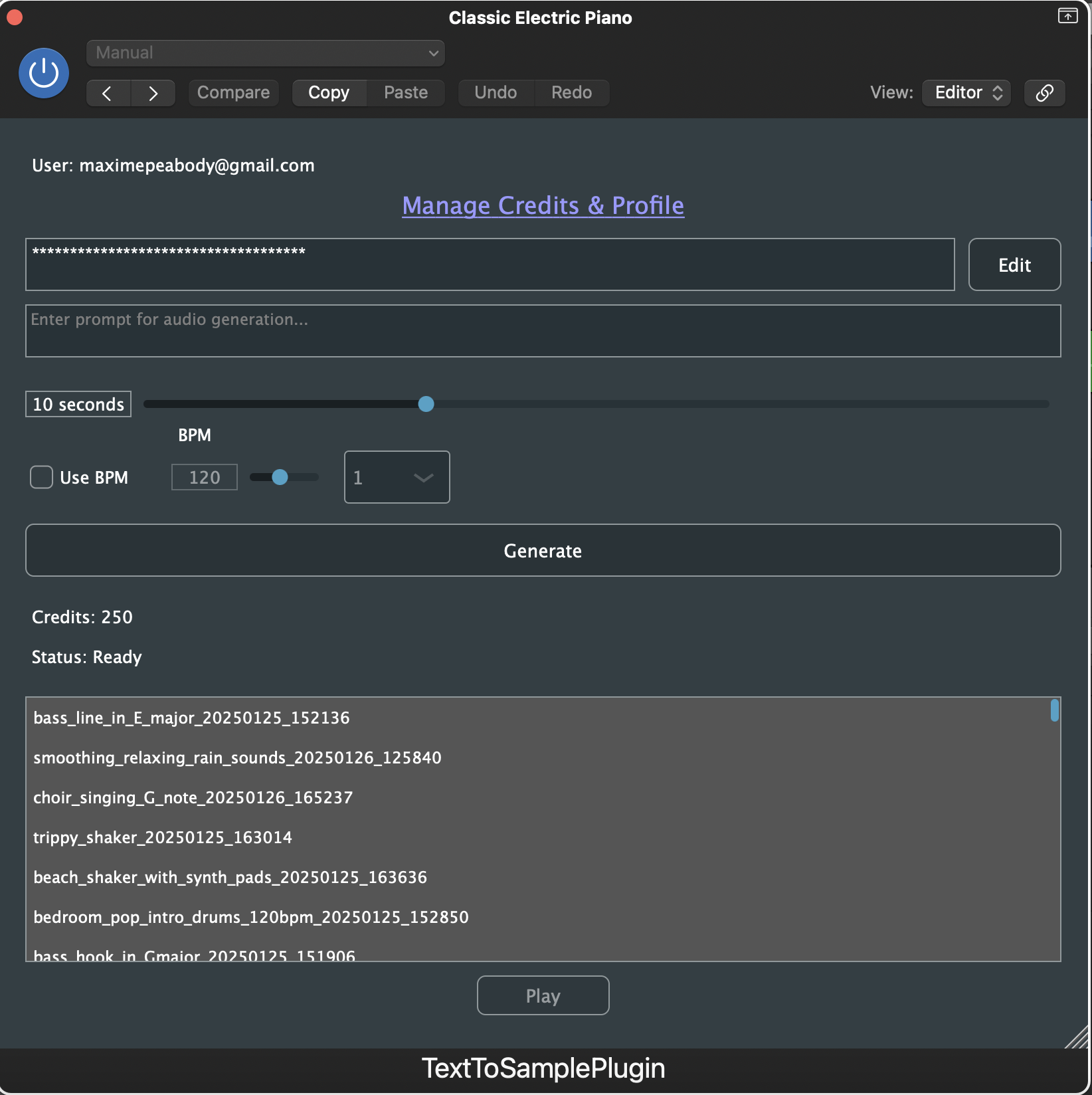Building an AI audiogen VST and AU plugin